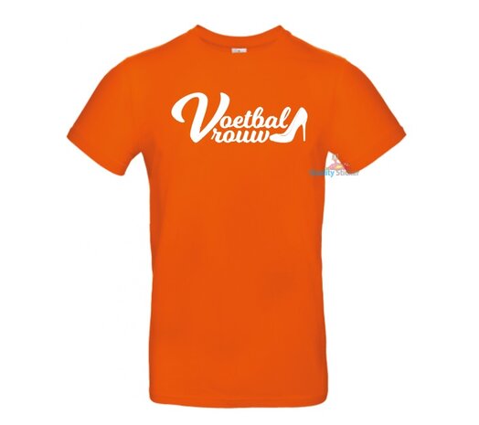 Voetbalvrouw T-shirt (unisex). Maat S t/m 5XL - Qualitysticker.nl - Meer dan alleen stickers